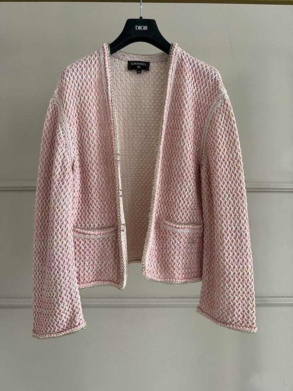 Chanel 2017 Spring Runway Woven Cardi Jacket For Sale at 1stDibs