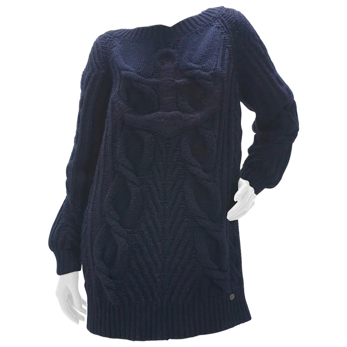 Chanel 2018 Paris-Hamburg Embroidered Sweater Dress For Sale at 1stDibs ...