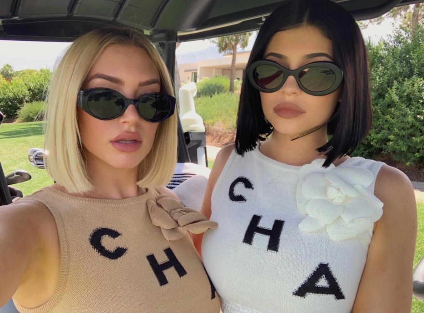 Chanel 2019 Kylie Jenner Iconic Logo Suit For Sale at 1stDibs
