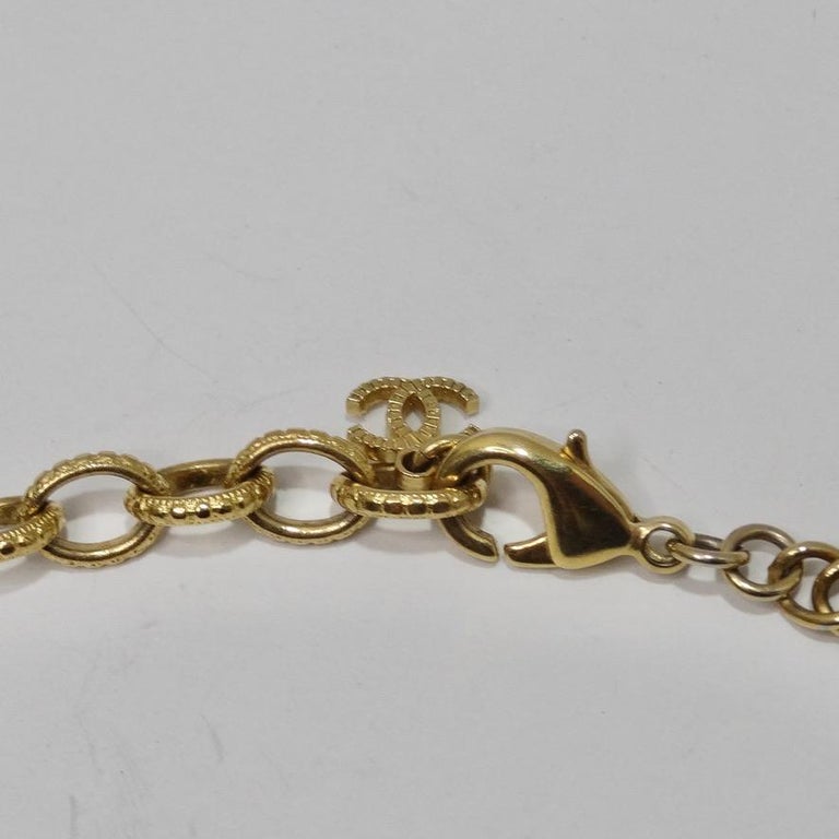 Chanel 2020 CC Dog Tag Pendent Necklace For Sale at 1stDibs