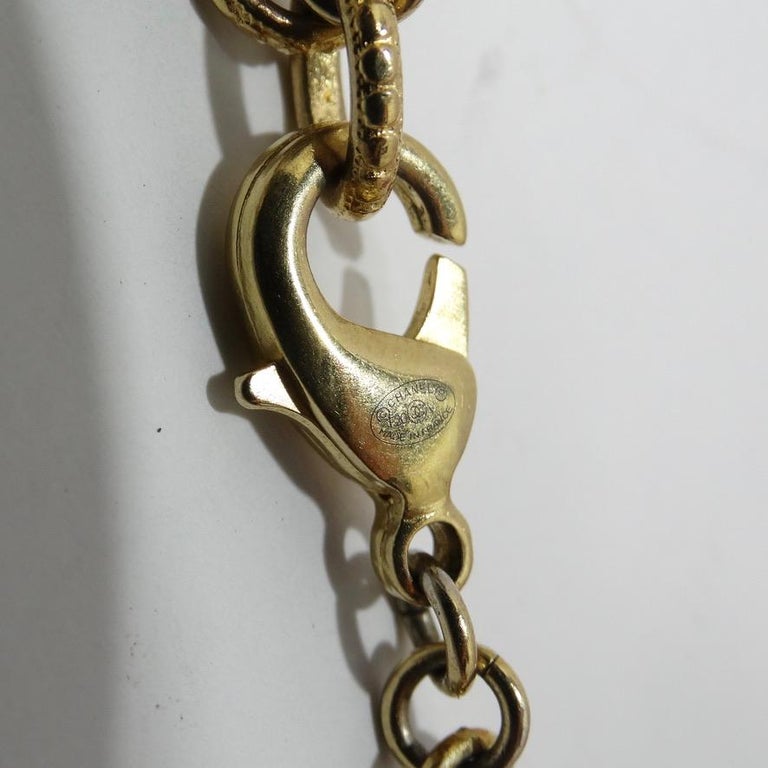 Chanel 2020 CC Dog Tag Pendent Necklace For Sale at 1stDibs