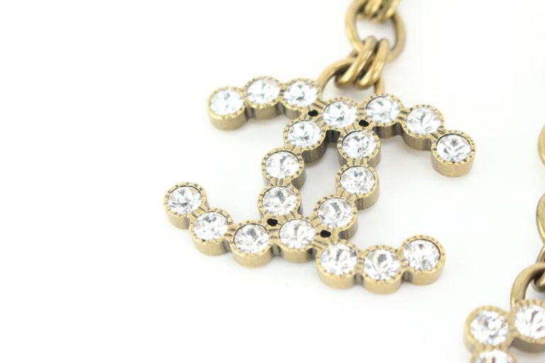 Chanel 2021 Strass Gold Crystal Spelled Out Necklace Name 3CJ1026 For ...