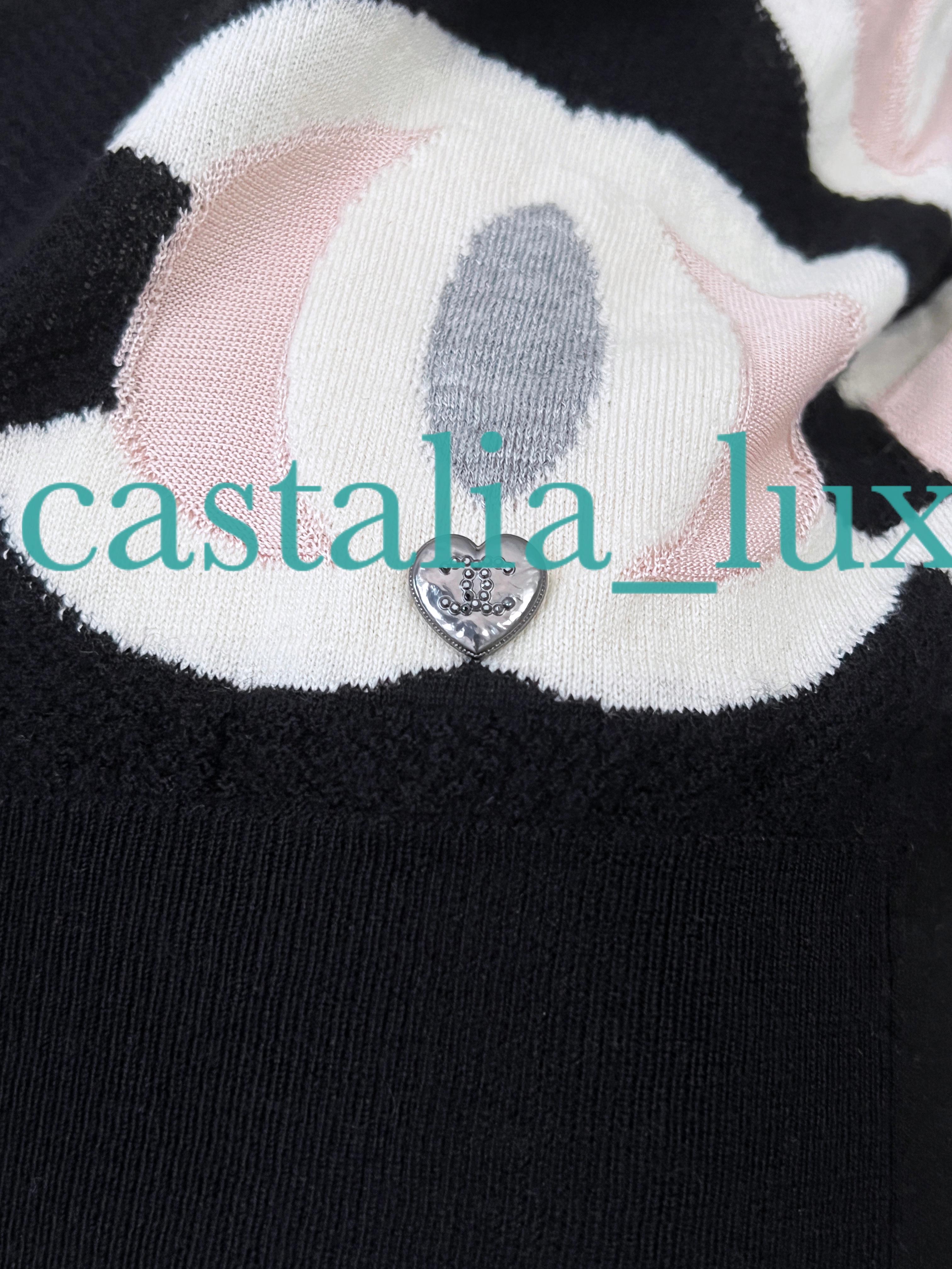 Chanel 2022 New CC Hearts Silk Jumper For Sale at 1stDibs