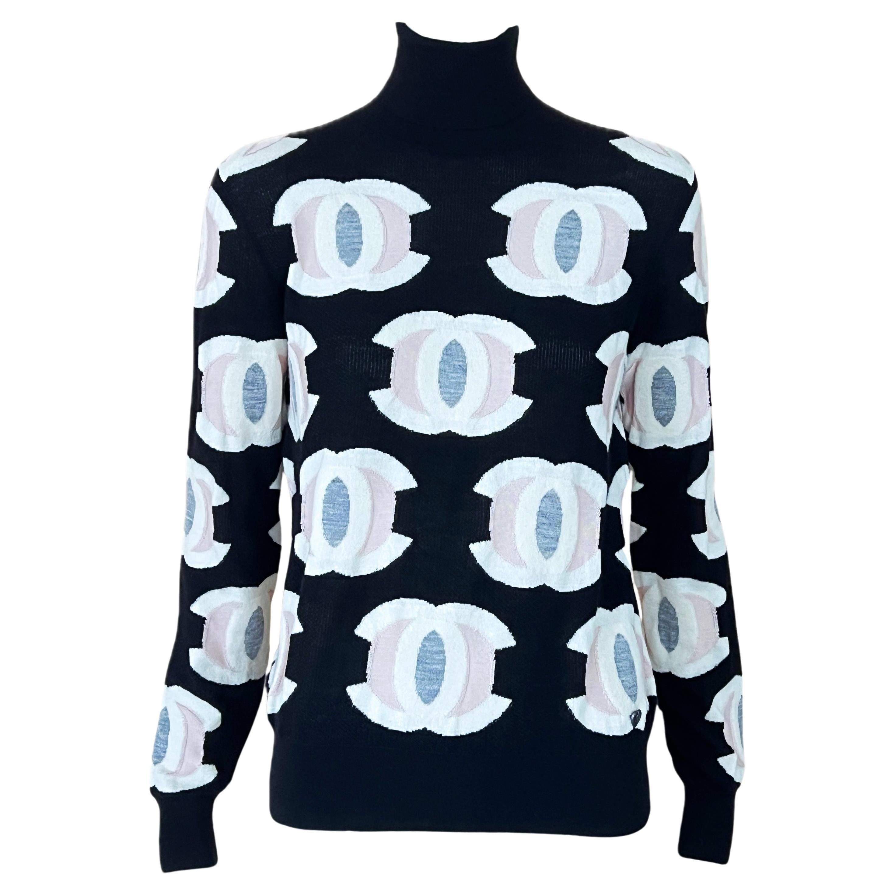 Chanel 2022 New CC Hearts Silk Jumper For Sale at 1stDibs