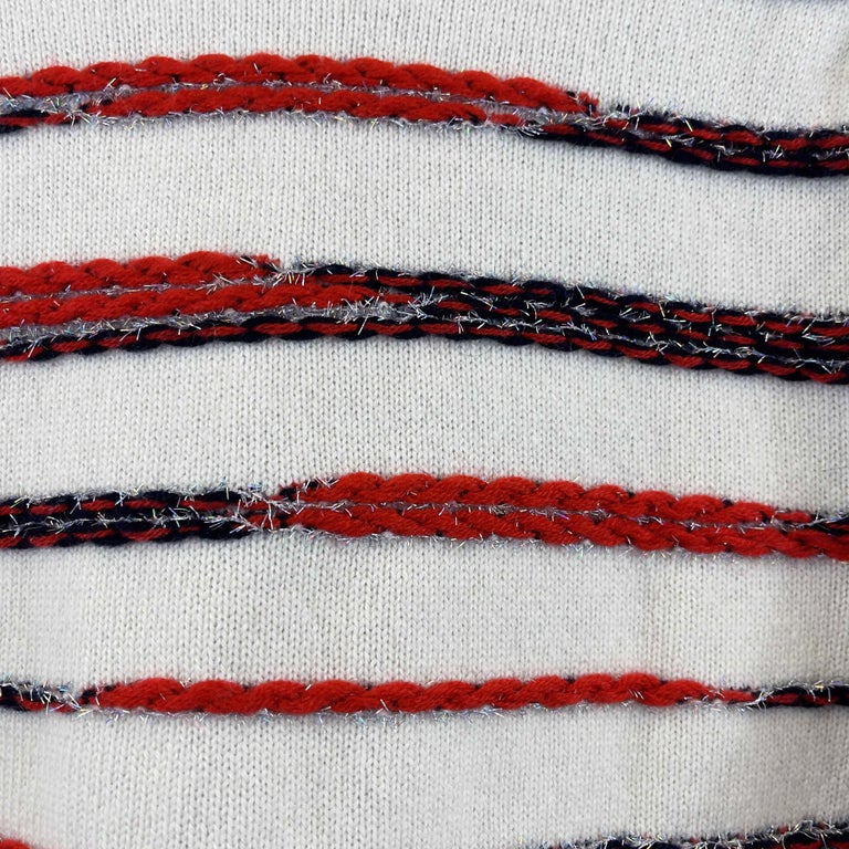 CHANEL - 20P Ad Campaign Metallic Braid Trim Cashmere Cardigan / Jacket ...