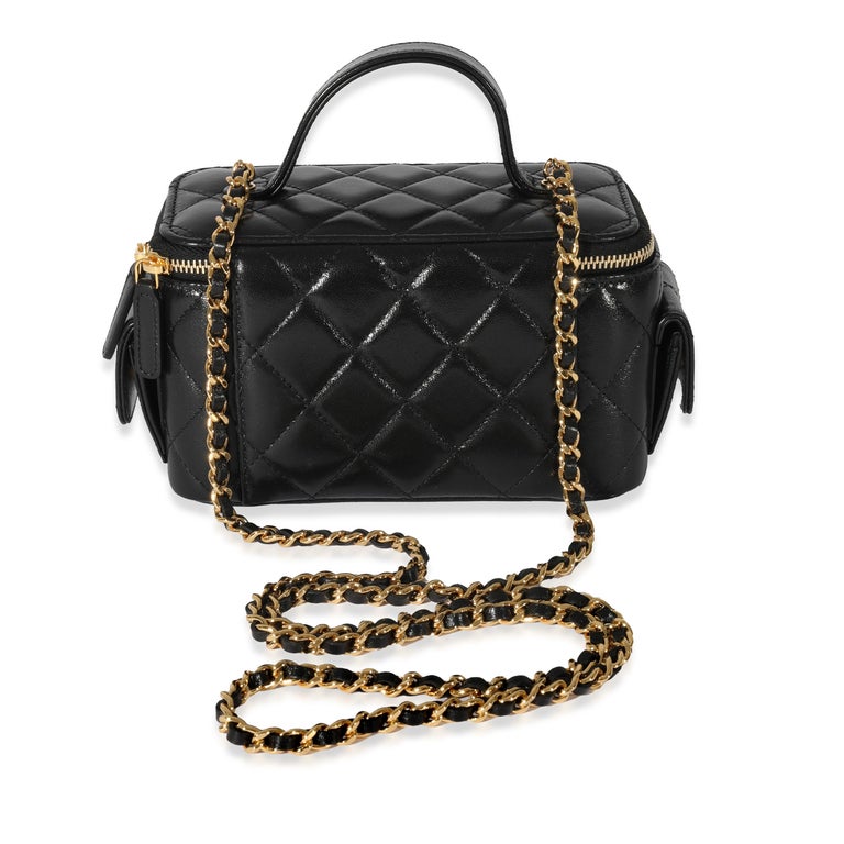 Chanel 22K Leather Vanity With Chain For Sale at 1stDibs