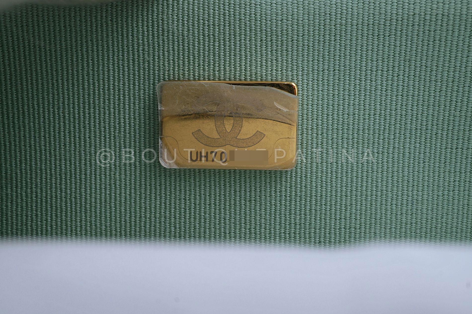 Chanel 23P Mint Green Lucite Candy Hearts Square Mini Flap Bag GHW ...