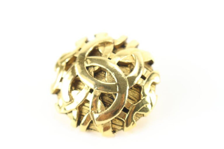 Chanel 24k Gold Plated 25 Collection Jumbo CC Logo Earrings 60ch825s ...