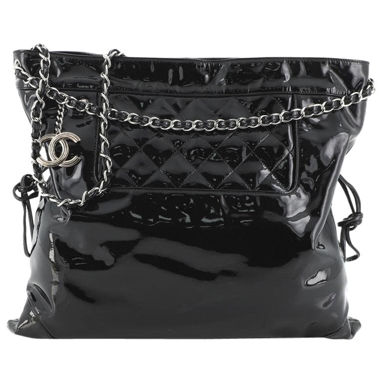 Chanel 31 Drawstring Tote Quilted Patent Large at 1stDibs
