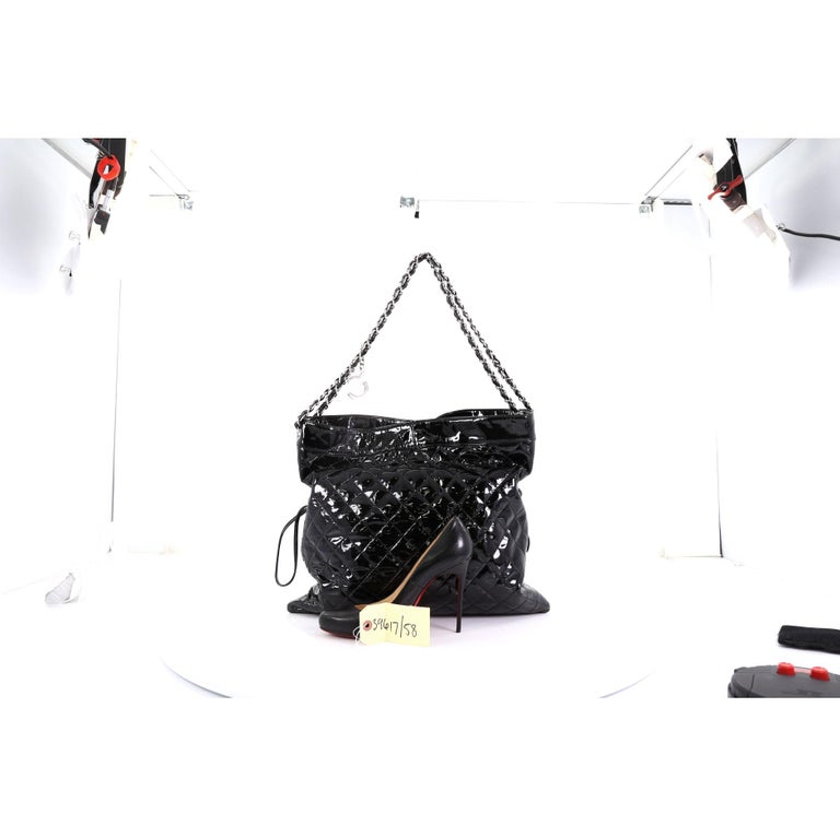 Chanel 31 Drawstring Tote Quilted Patent Large at 1stDibs