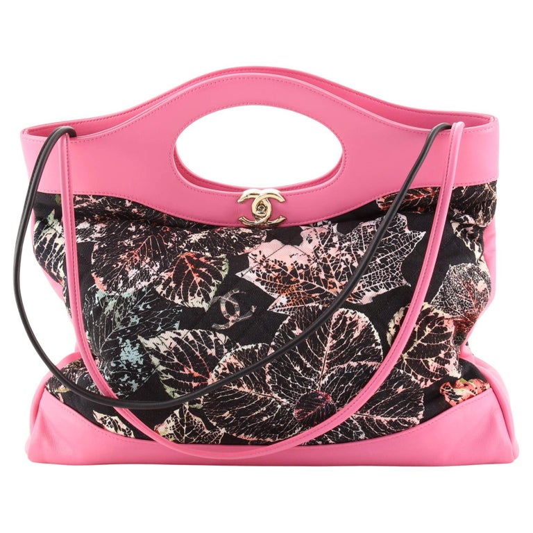 Chanel 31 Shopping Bag Quilted Printed Cotton and Calfskin Large For ...