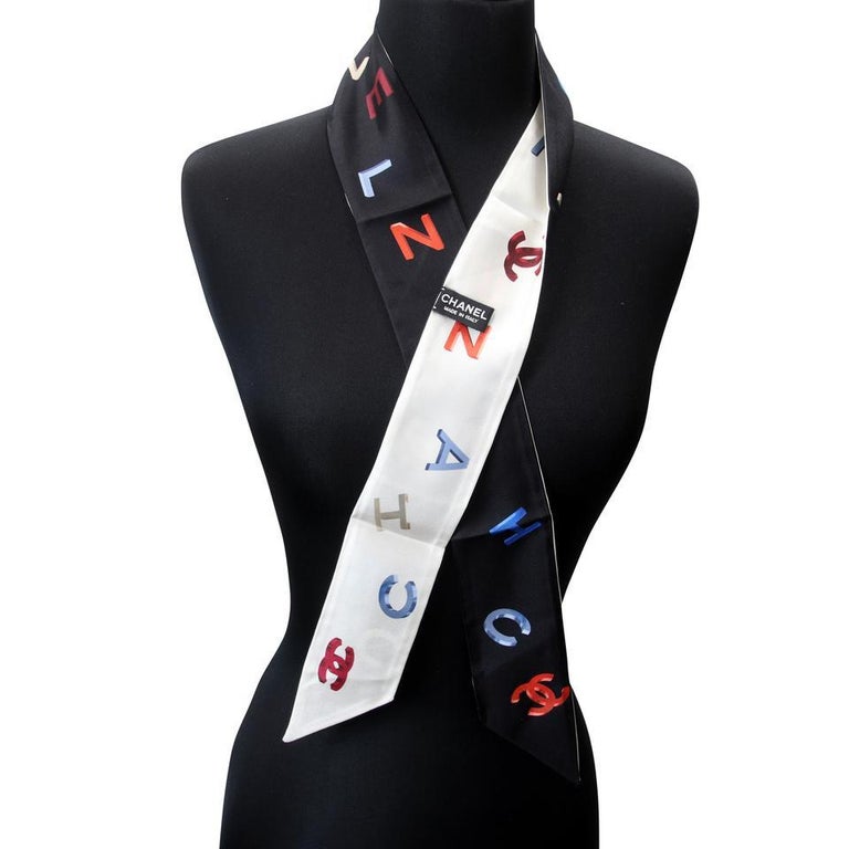 Chanel 3d Letters Twilly Circus Colors Italy Scarf/ Wrap CC-0819N-0001 ...