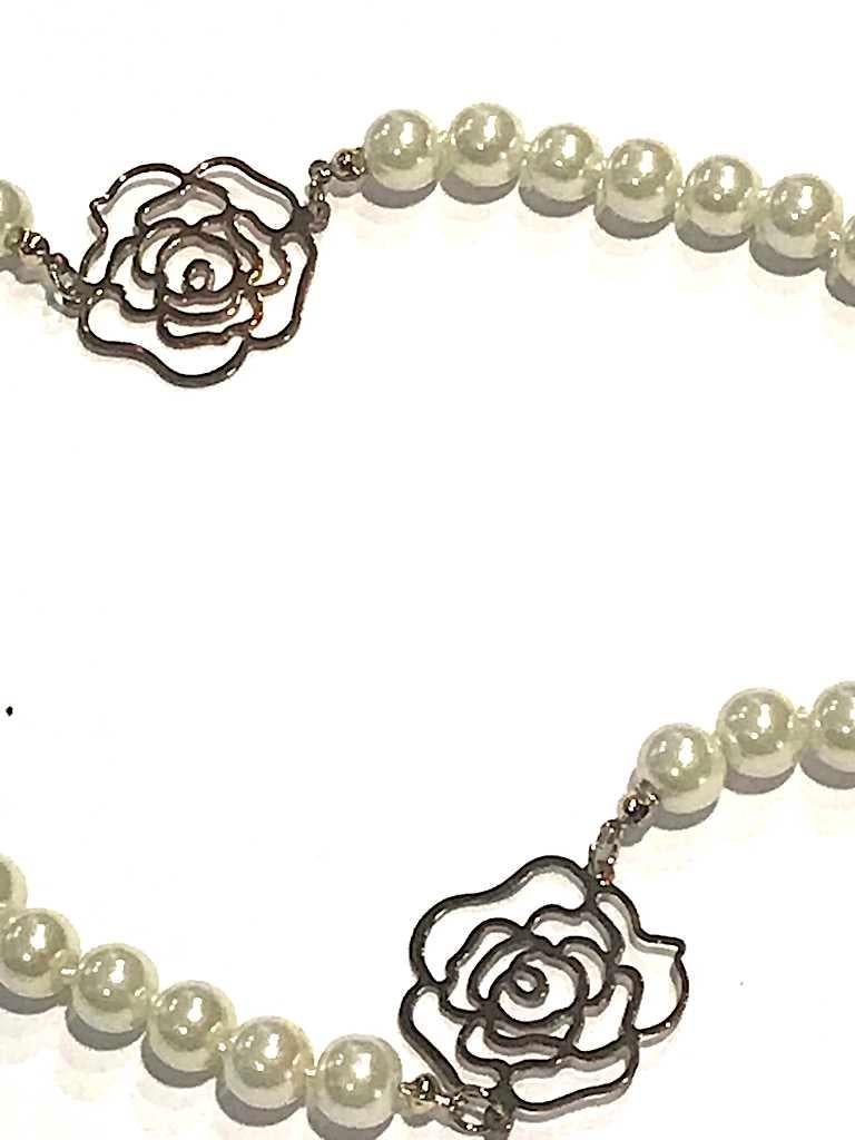 Chanel 63" Long Pearl and Camelia Necklace, 2012 Collection at 1stDibs