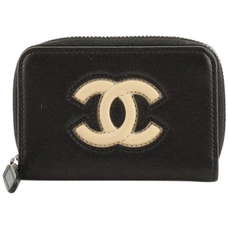 Chanel Airlines CC Zip Coin Purse Calfskin at 1stDibs | small zip ...