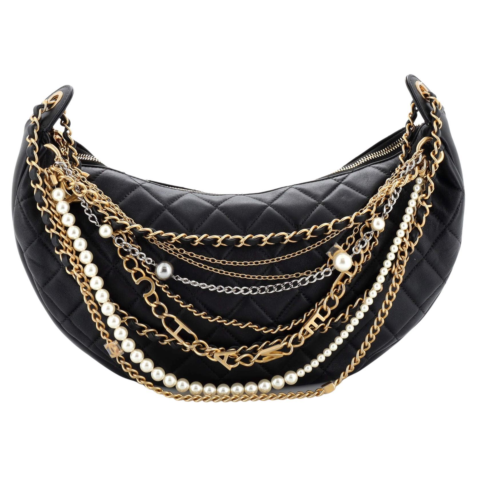 Chanel All About Chains Hobo Quilted Lambskin For Sale at 1stDibs