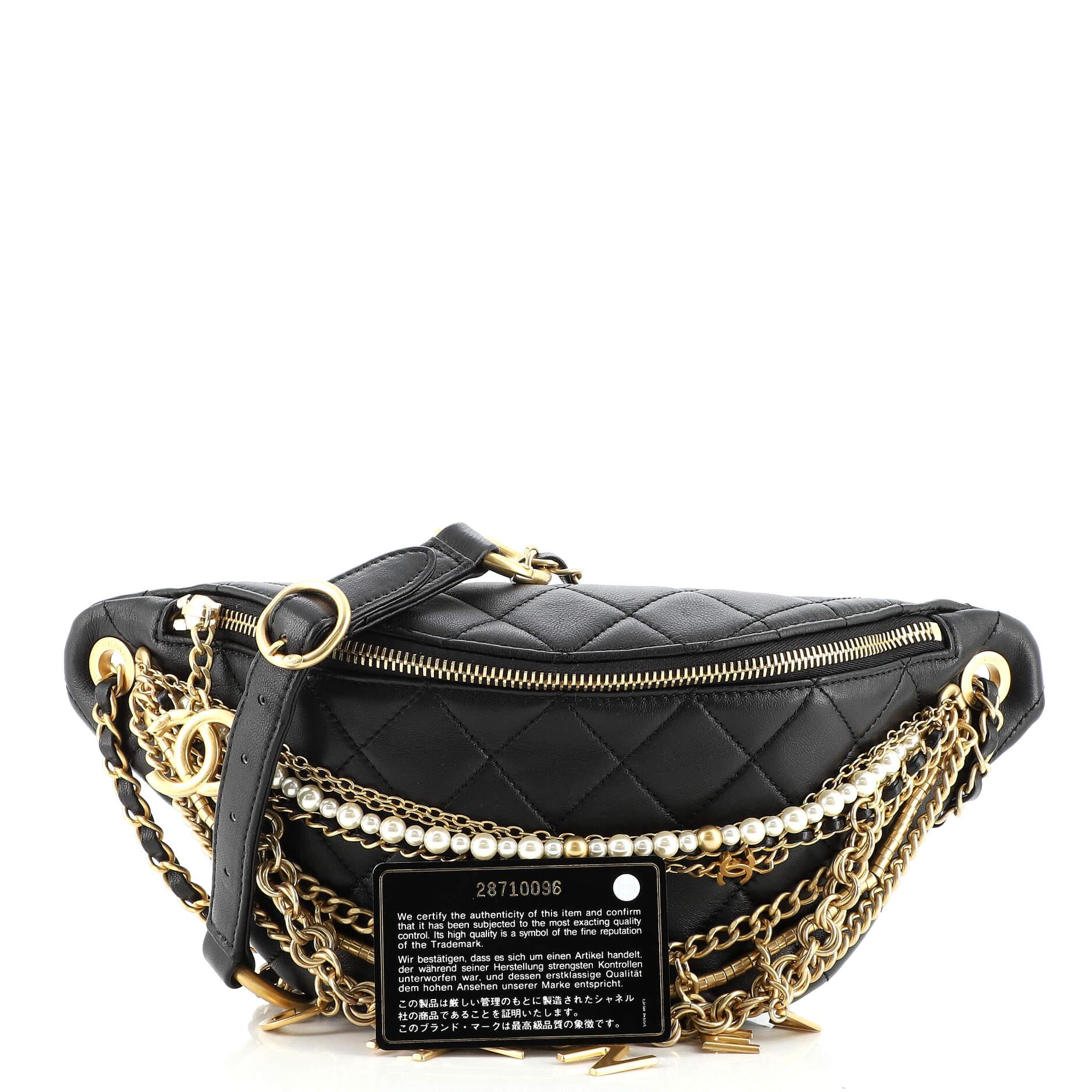 Chanel All About Chains Waist Bag Quilted Lambskin at 1stDibs