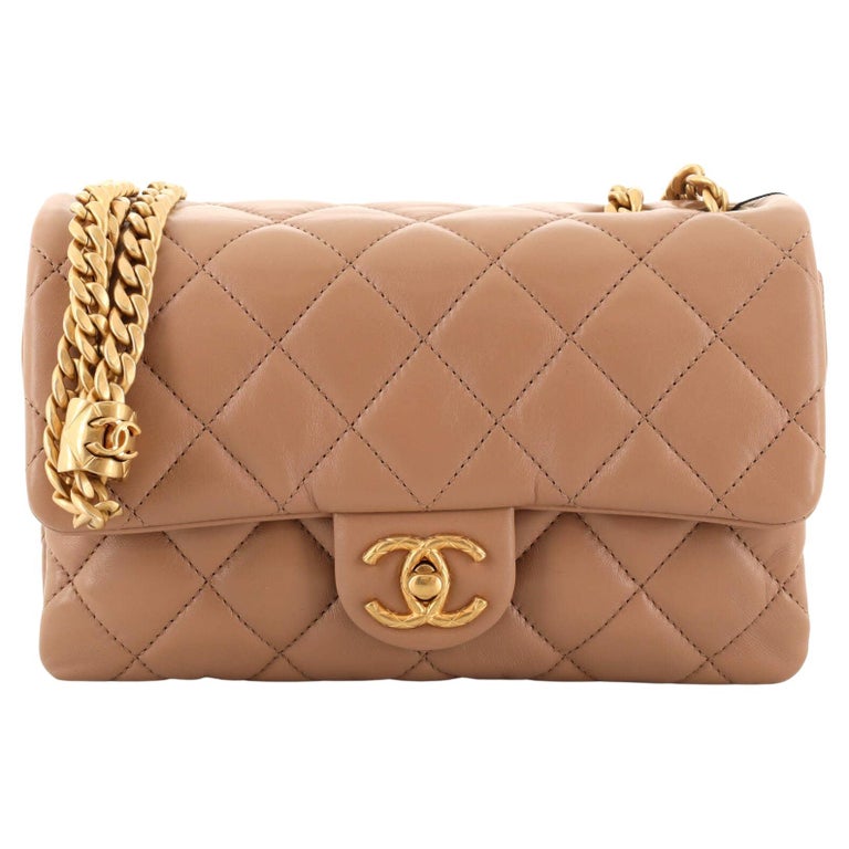 Chanel All Slide Long Flap Bag Quilted Lambskin Small For Sale at 1stDibs