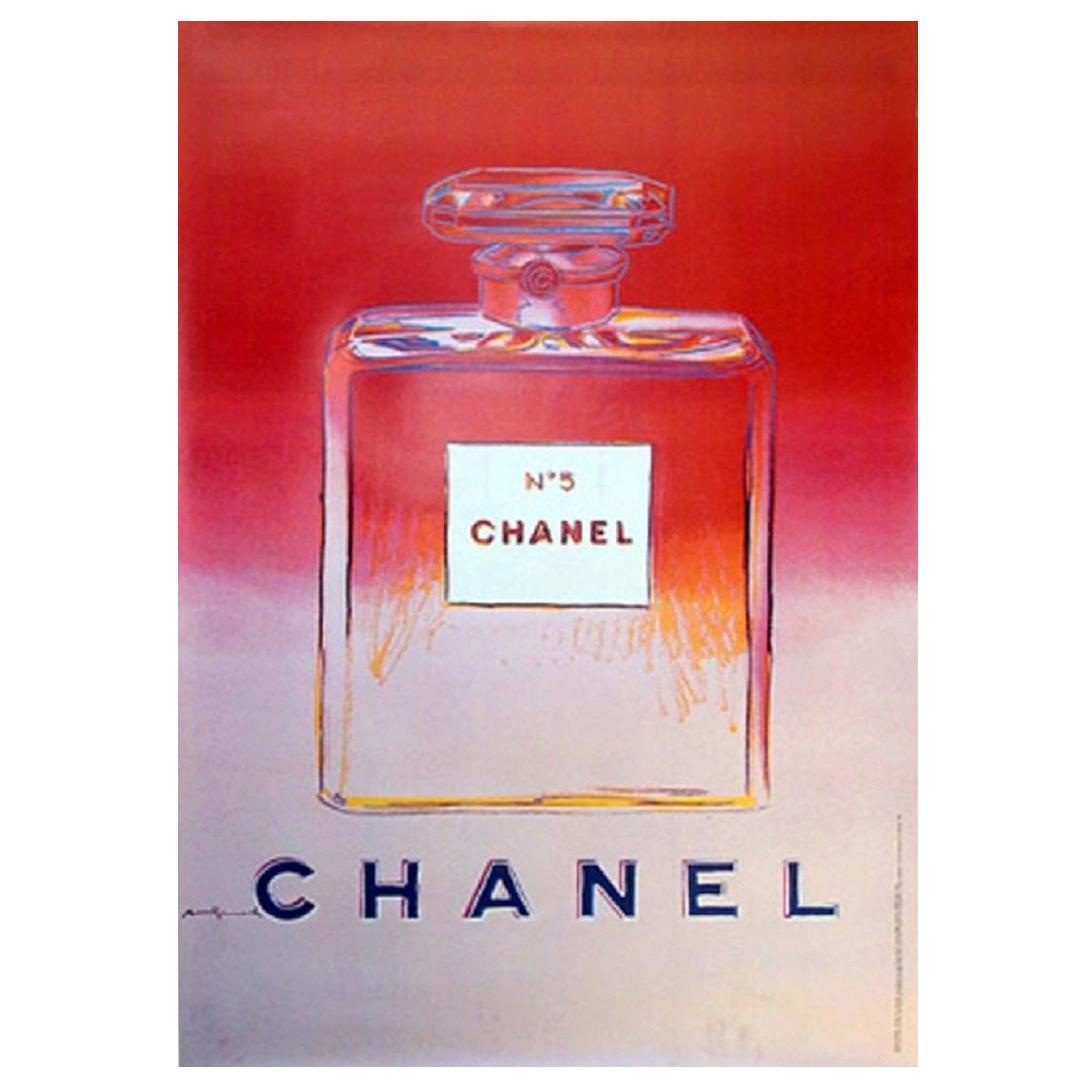 Chanel Andy Warhol Pink Original Vintage Poster at 1stDibs
