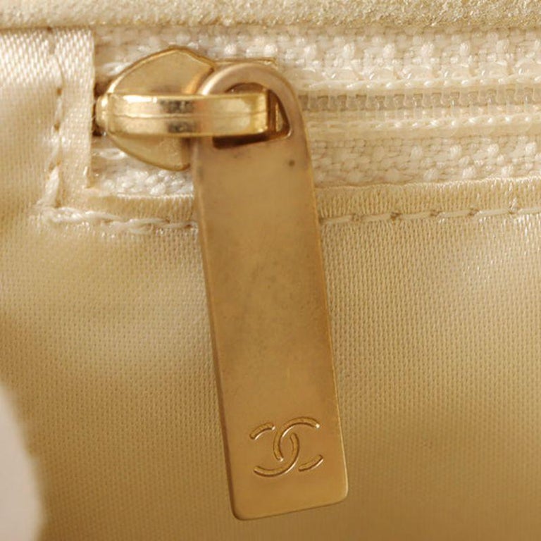 Chanel Around 2007 Made Tweed Cc Mark Plate Chain Shoulder Bag Beige ...