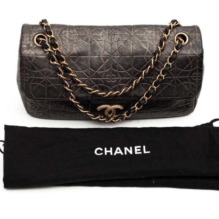 CHANEL Ash And Embossed Bag Of Geometric And CC Shapes For Sale at ...