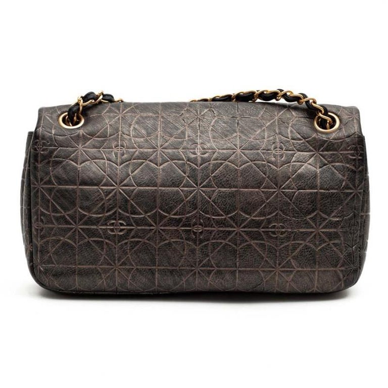 CHANEL Ash And Embossed Bag Of Geometric And CC Shapes For Sale at ...