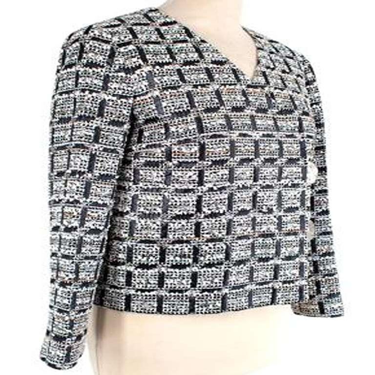 Chanel Asymmetric Woven Tweed Airplane Jacket For Sale at 1stDibs