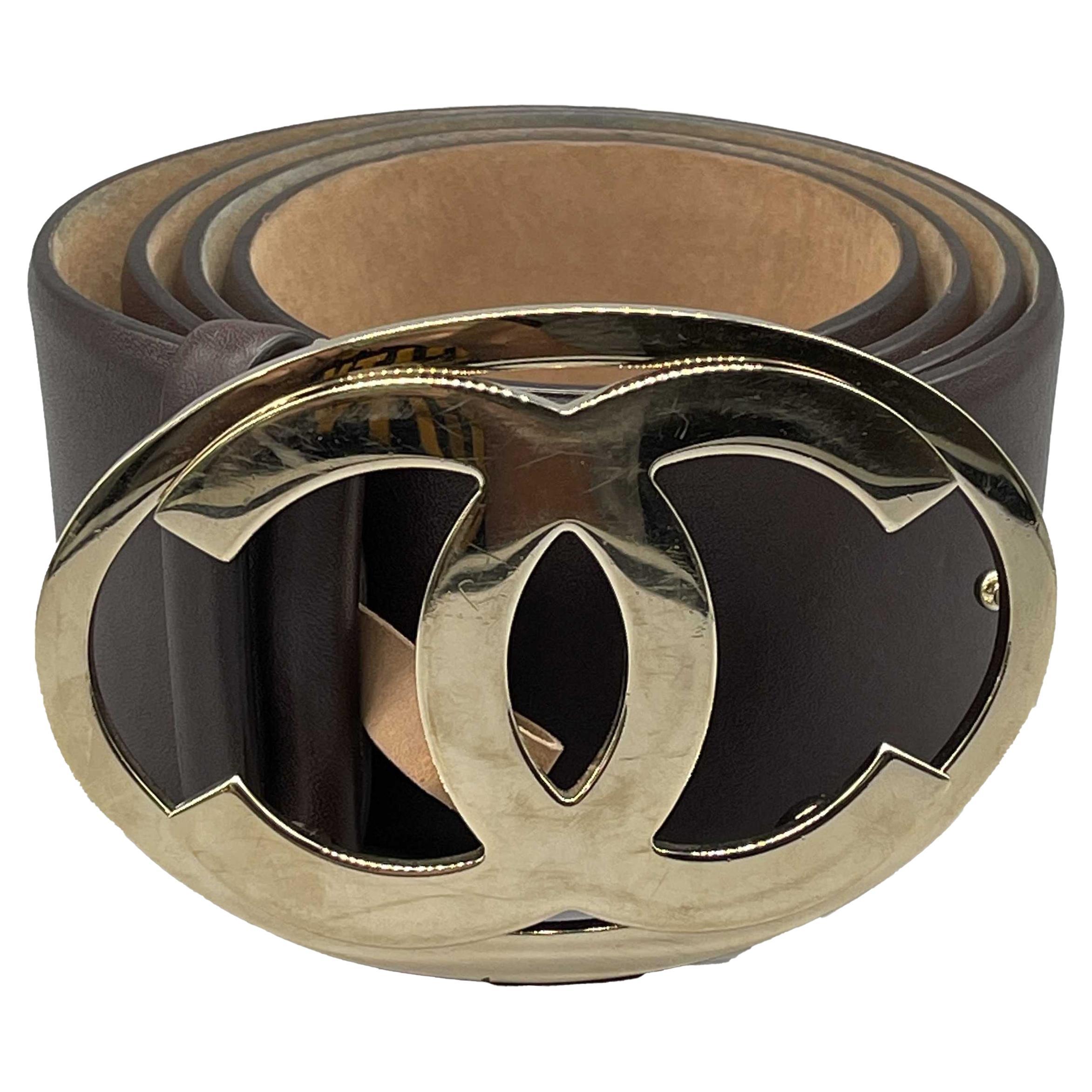 CHANEL - Jumbo Oval CC Logo Buckle Leather - Brown - 75-30 - Belt For ...