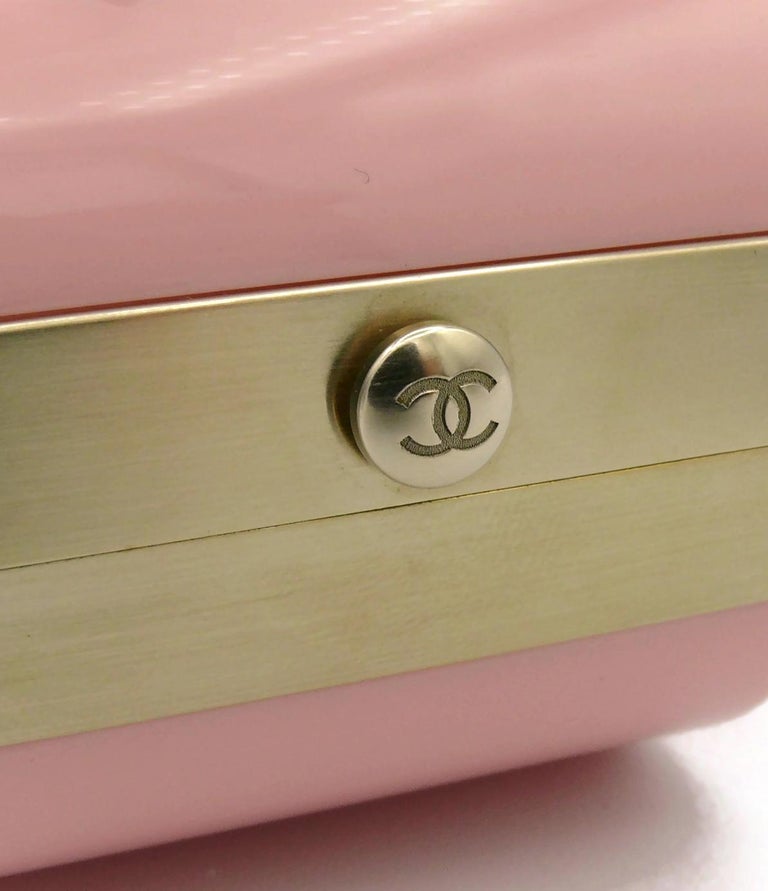 CHANEL Baby Pink Resin CC Pearl Logo Cuff Bracelet, S/S 2018 Pre ...