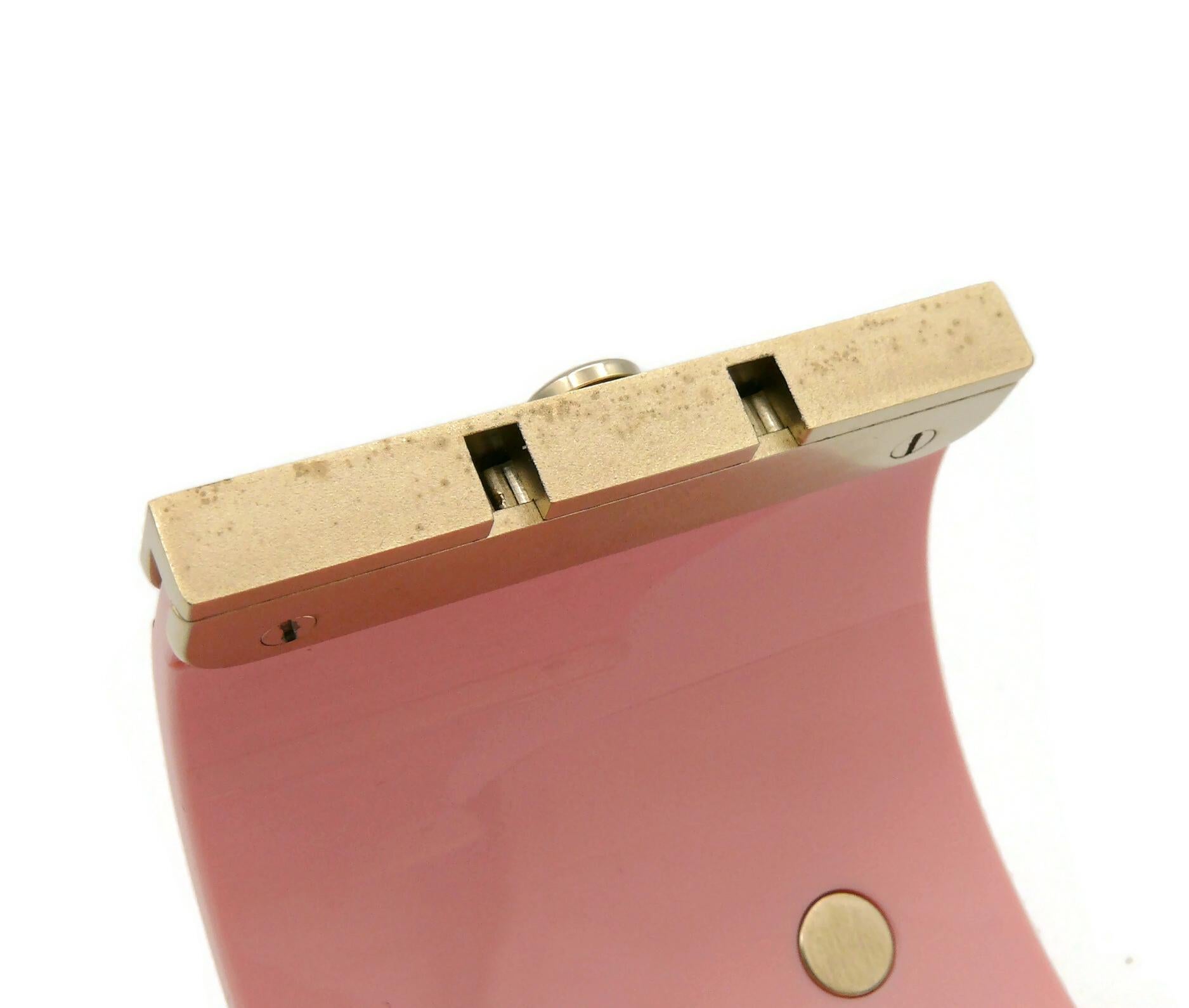 CHANEL Baby Pink Resin CC Pearl Logo Cuff Bracelet, S/S 2018 Pre ...