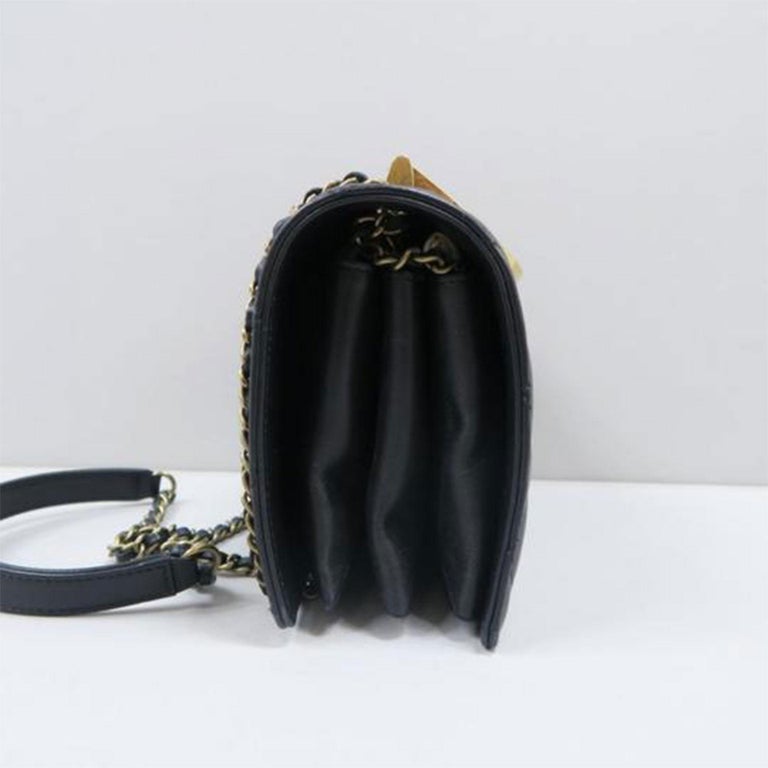 Chanel Bag with Classic Flap Crossbody Rare Enamel Top Handle Black ...