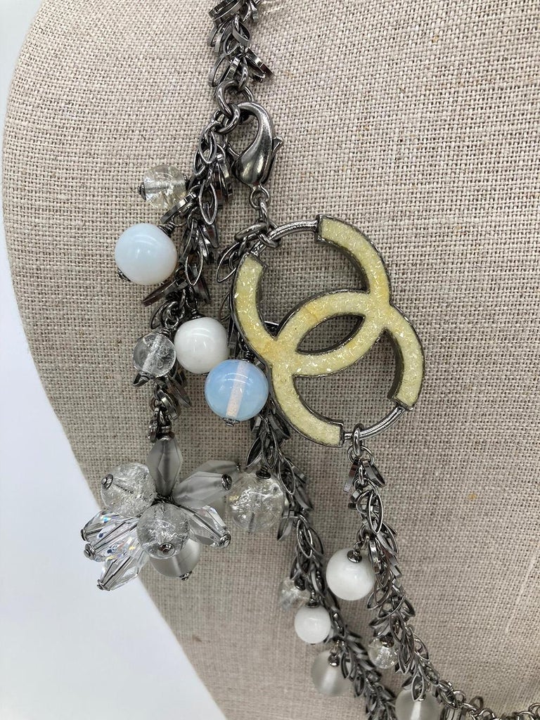 Chanel Beaded Fringe Belt Necklace For Sale at 1stDibs