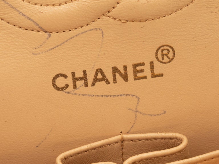 Chanel Beige Double Flap Bag For Sale at 1stDibs