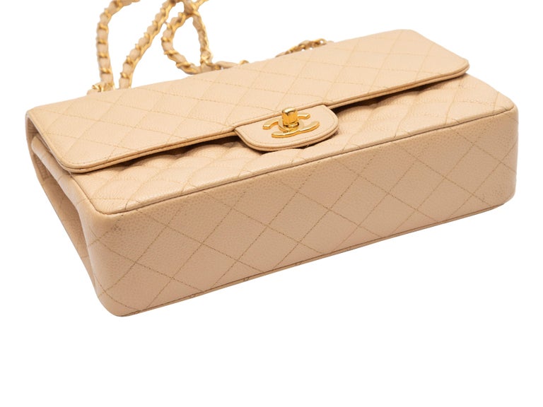 Chanel Beige Double Flap Bag For Sale at 1stDibs