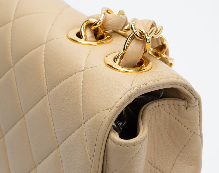 Chanel Beige Jumbo Flap 24kt Gold Hardware For Sale at 1stDibs