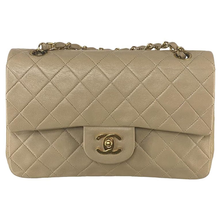 Chanel Beige leather timeless shoulder bag For Sale at 1stDibs