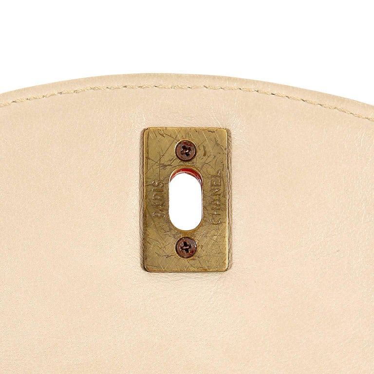 Chanel Beige Linen Quilted Backpack at 1stDibs | denim chanel backpack ...