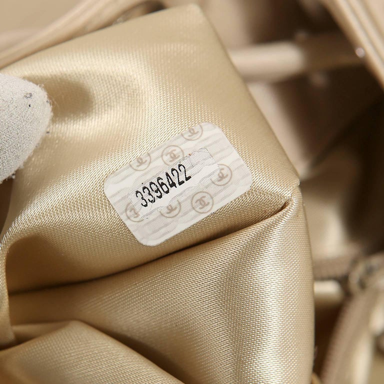 Chanel Beige Linen Quilted Backpack at 1stDibs | denim chanel backpack ...