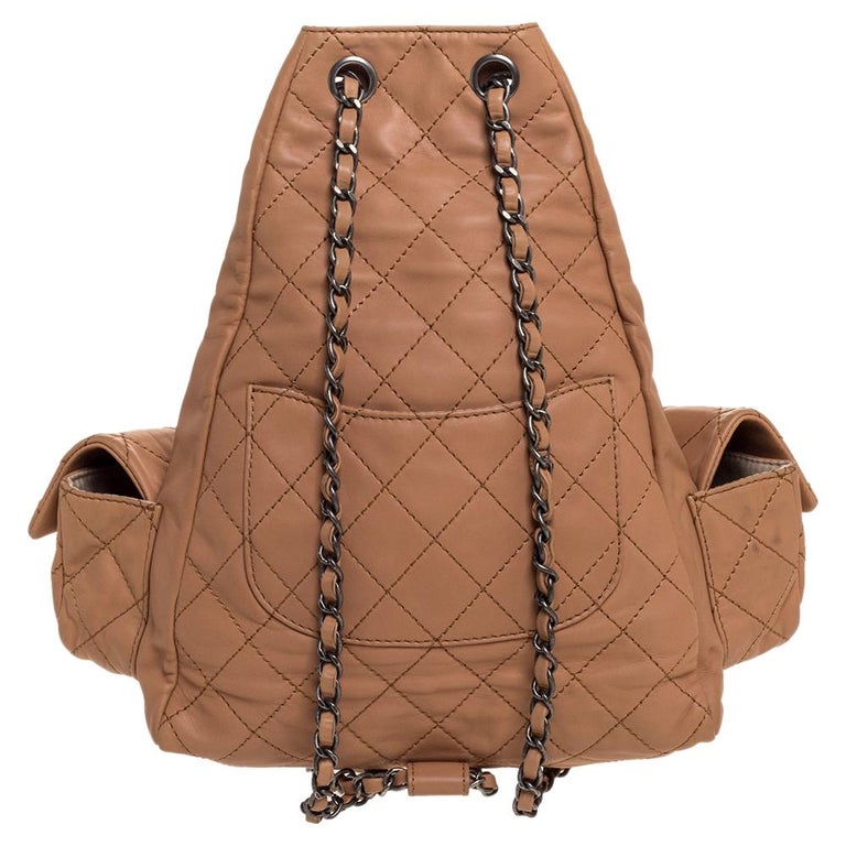 Chanel Beige Quilted Leather Small Backpack Is Back Backpack at 1stDibs ...