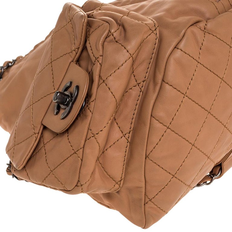 Chanel Beige Quilted Leather Small Backpack Is Back Backpack at 1stDibs ...