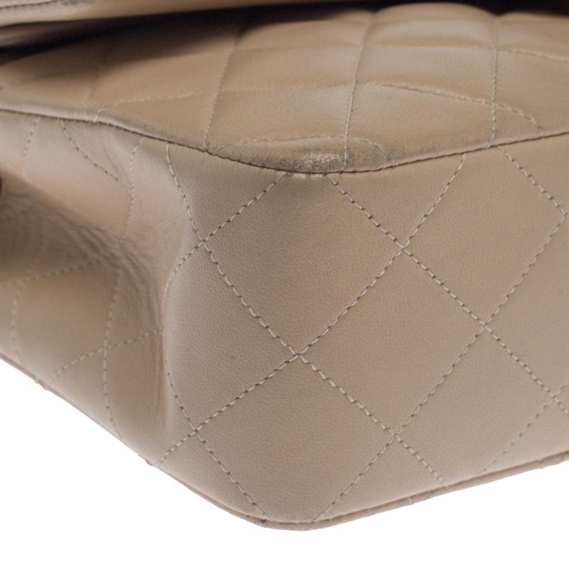 Chanel Beige Quilted Leather Small Classic Double Flap Bag For Sale at ...