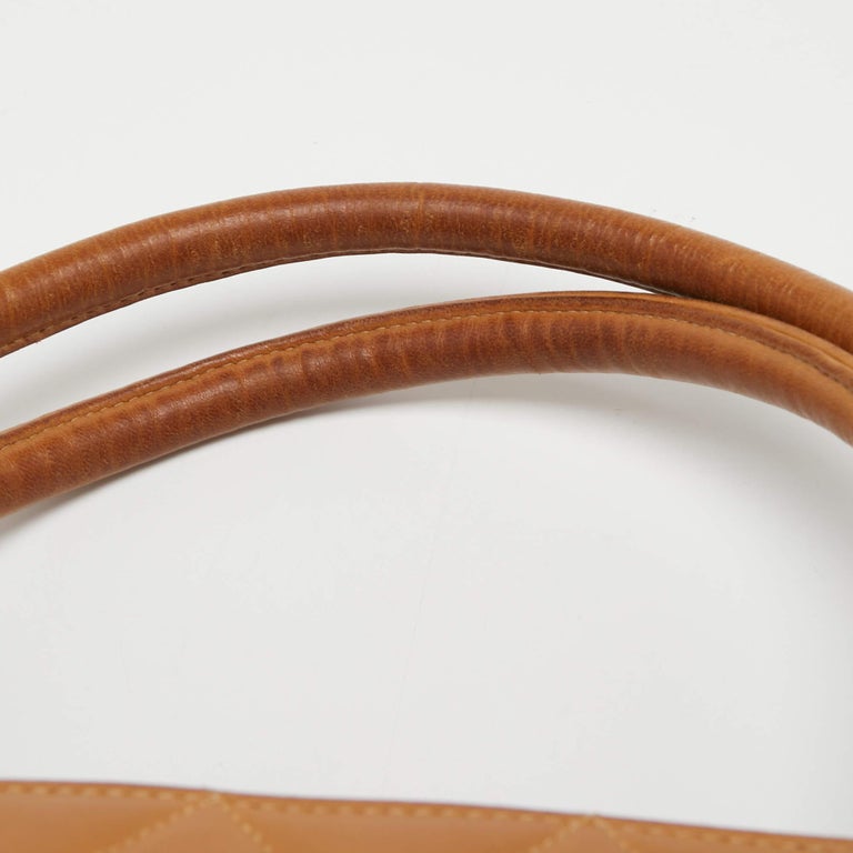 Chanel Beige Quilted Leather Vintage Medallion Tote For Sale at 1stDibs