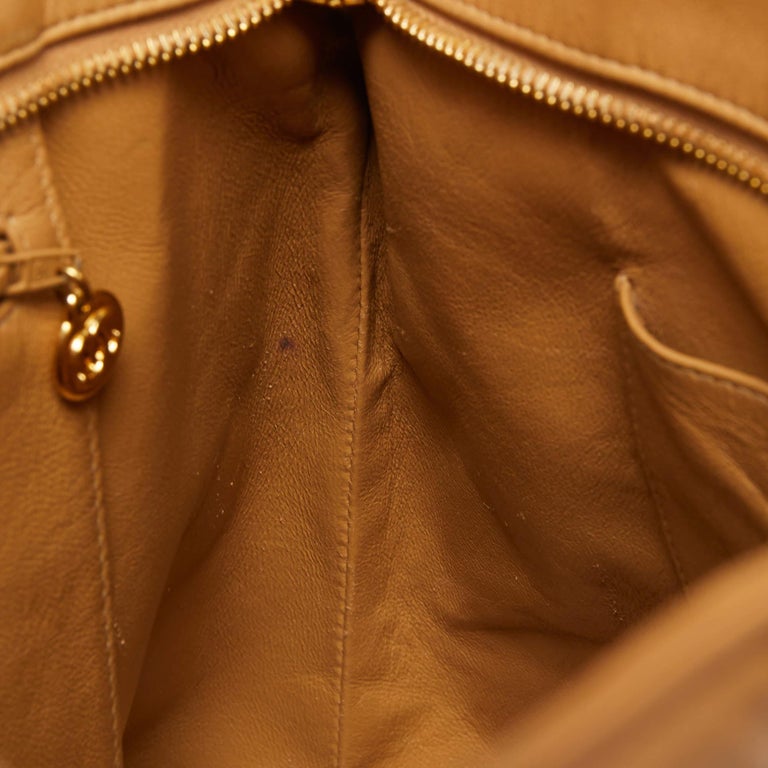 Chanel Beige Quilted Leather Vintage Medallion Tote For Sale at 1stDibs