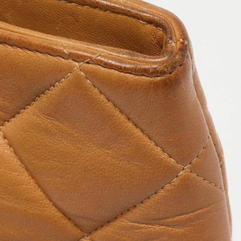 Chanel Beige Quilted Leather Vintage Medallion Tote For Sale at 1stDibs