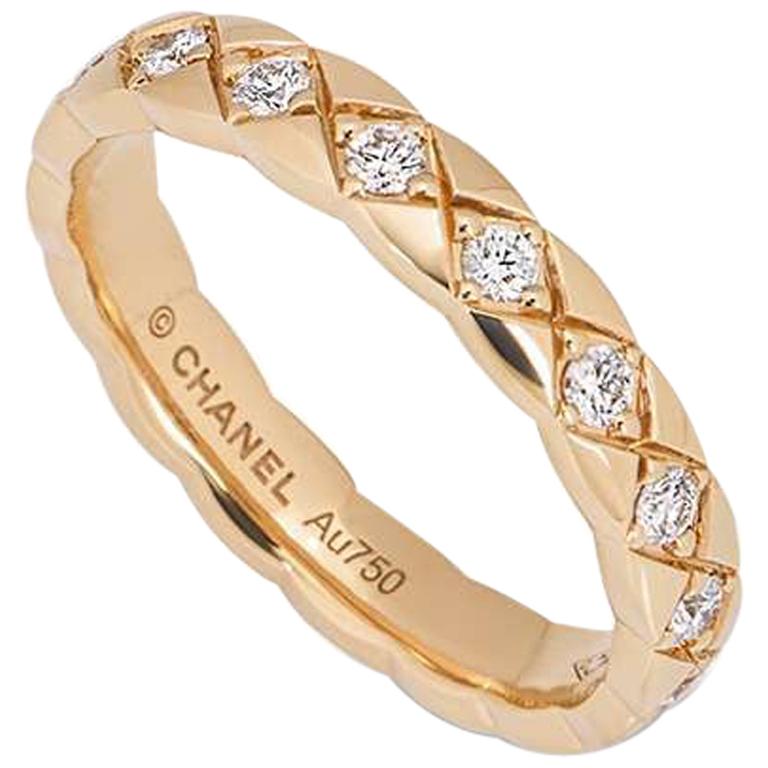 Chanel Beige / Rose Gold Coco Crush Ring J11786 at 1stDibs