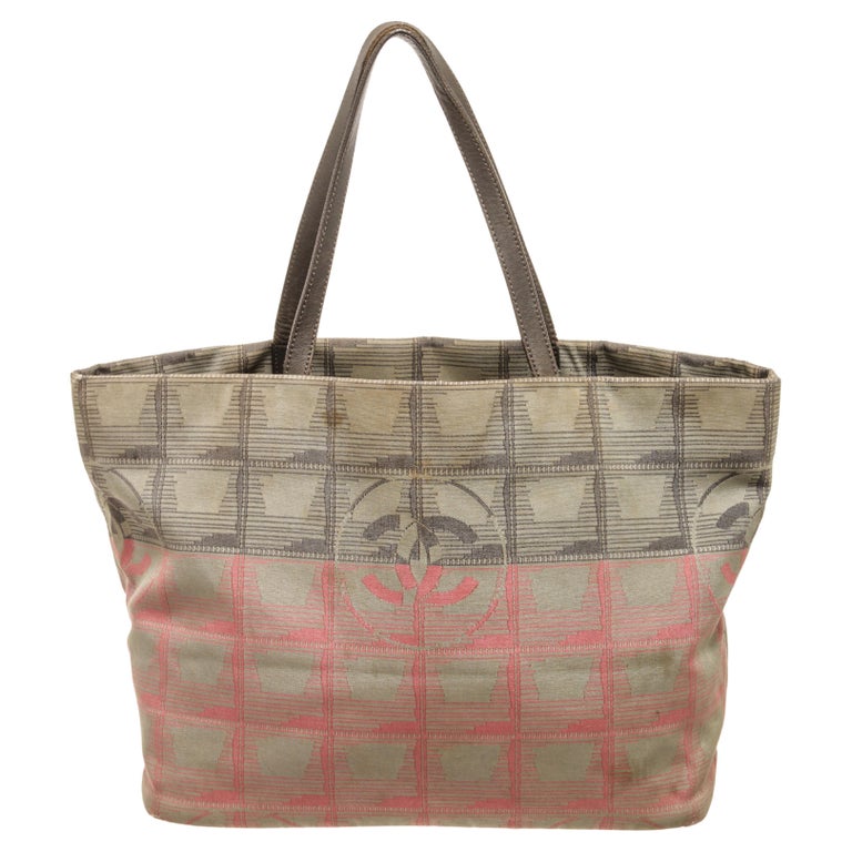Chanel Beige Travel Line Tote Bag For Sale at 1stDibs