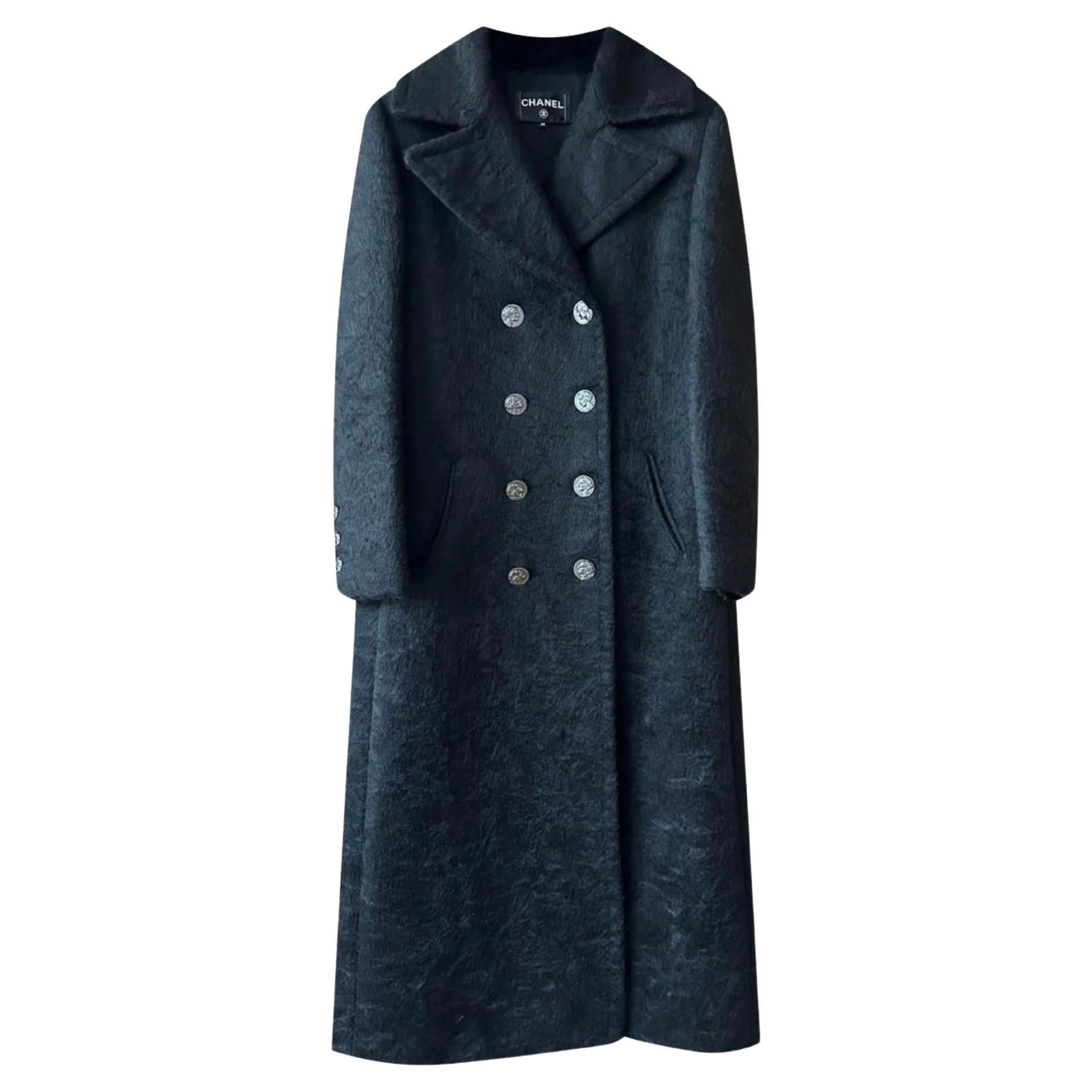 Chanel Bella Hadid Runway Faux Fur Coat For Sale at 1stDibs