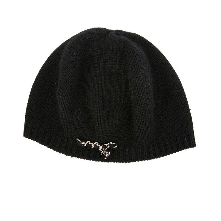 CHANEL Beret in Black Cashmere at 1stDibs | chanel baret