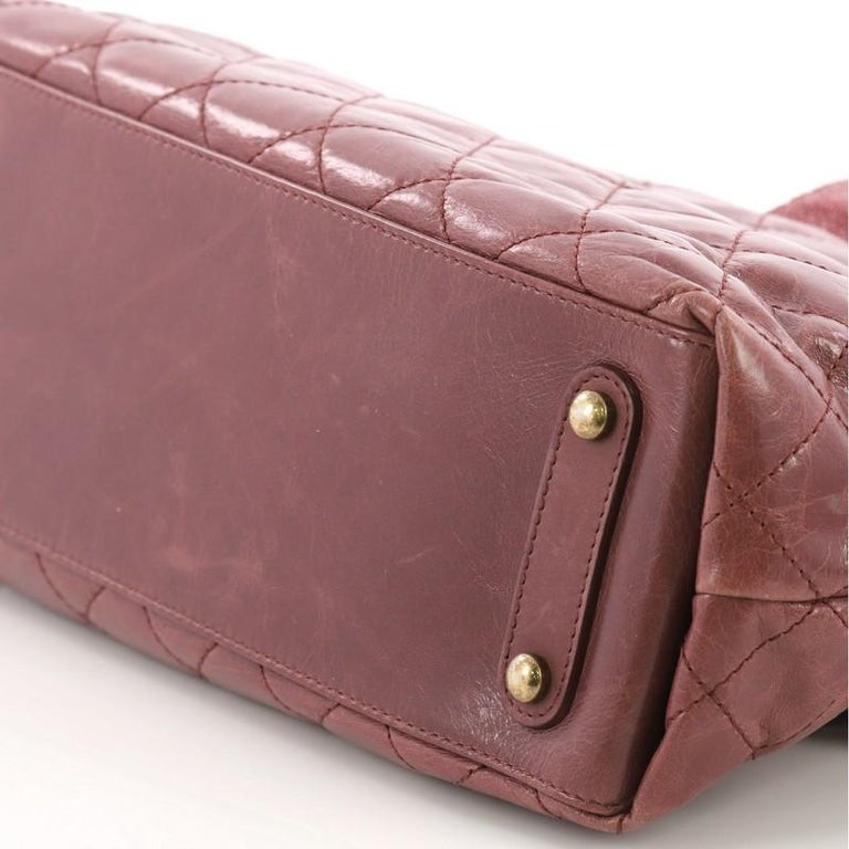 Chanel Bindi Tote Quilted Leather with Stingray Medium at 1stDibs