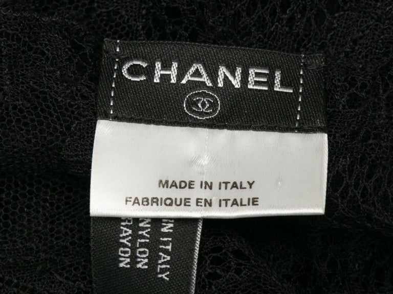 Chanel Black 2004 Sheer Sleeveless Lace Top For Sale at 1stDibs