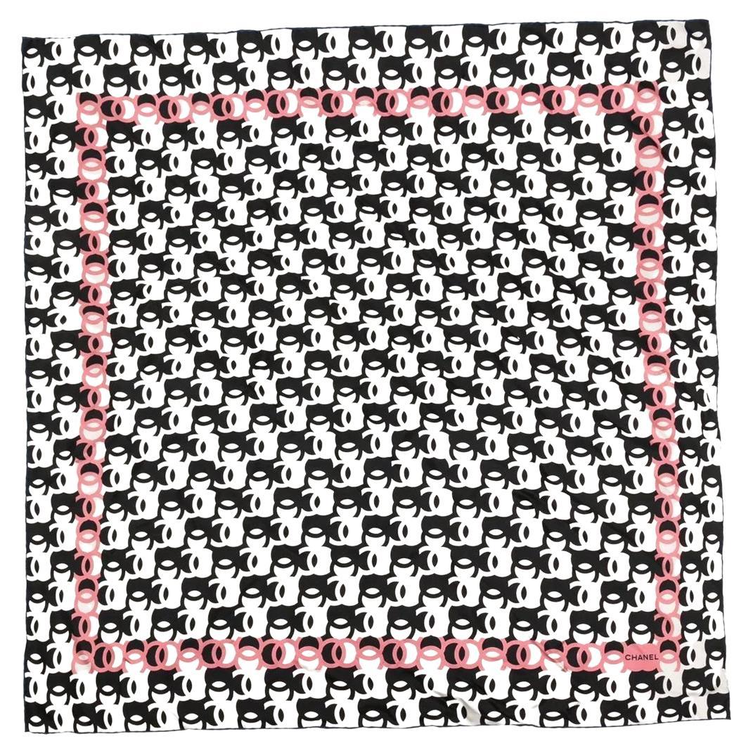 Chanel Cashmere Hooded Logo Scarf For Sale at 1stDibs